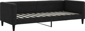 Válenda s přistýlkou černá 80 x 200 cm textil 3196575