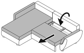 Sconto Sedací souprava TAIFUN šedá/černá