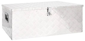 Úložný box stříbrný 100 x 55 x 37 cm hliník,  152256 HangarStore.cz