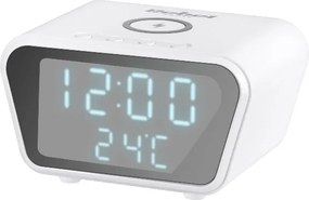 Digitální budík s indukční nabíječkou REBEL RB-6303-W, bílá
