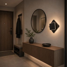 Toolight Rea, Nástěnné LED svítidlo LHJ123-W Černé, OSW-03277