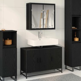 Sada koupelnového nábytku 2 ks Černý dub 90 x 33 x 60 cm 3402359