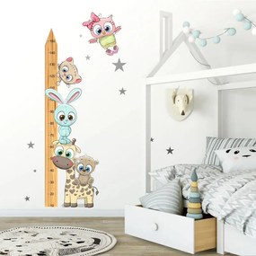 INSPIO Dětský metr na zeď - Zvířátka CUTE2 - 150 cm