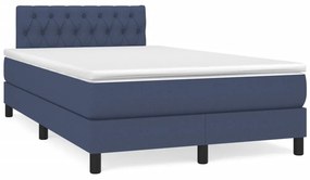 Box spring postel s matrací a LED modrá 120x190 cm textil 3270066