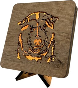 Li-Go "Husky" lampa 19x19 cm provedení povrchu: ořech