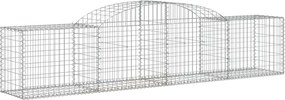Klenuté gabionové koše 10 ks 300x50x60/80 cm pozinkované železo 3146673