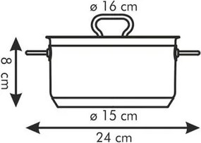 TESCOMA Kastrol HOME PROFI s poklicí ø 16 cm, 1,5 l