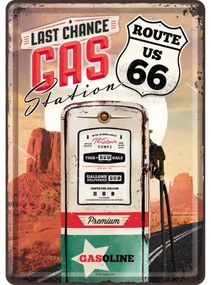 Postershop Plechová pohlednice - Gas Station (Route 66)