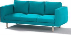 Potah na pohovku IKEA Norsborg 3-místná barva modrá látka pletený vzor