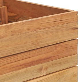 Vyvýšený záhon 100x40x38 cm recyklované teakové dřevo a ocel,  47422