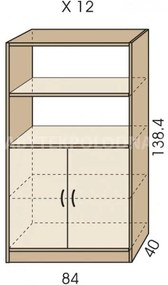 Kombinovaná skříň JIM 5 X 12