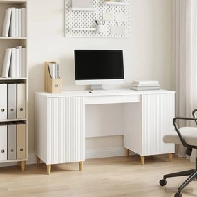 Stůl Bílá s vysokým leskem 142,5 x 50 x 75 cm Kompozitní dřevo 3414598