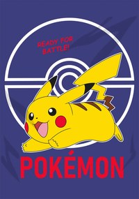 Faro Fleecová deka 100x140 Pokémon námořnická modrá žlutá C24