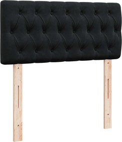 Box spring postel s matrací černá 80 x 200 cm samet 3287598