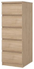 Komoda v dekoru dubu v přírodní barvě 40x111x50 cm Naia – Tvilum