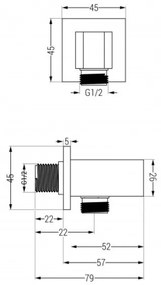 Sprchový set podomítkový MEXEN CUBE DR02 30 cm chrom