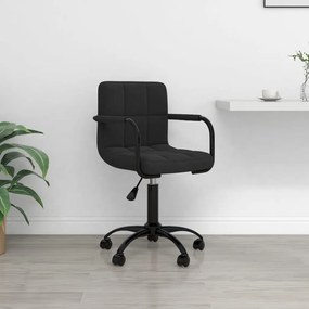 Otočná kancelářská židle černá samet 334707