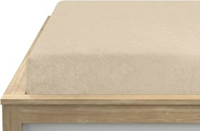 Froté prostěradlo EXCLUSIVE světle béžové 90 x 200 cm