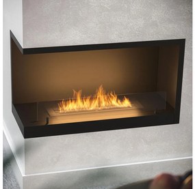 InFire - Rohový BIO krb 80x45 cm  3kW černá INSIDE L 800V2