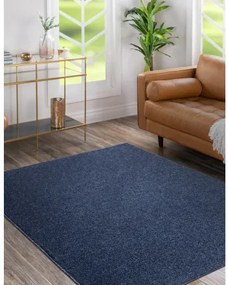 koberec SOFTY, Jednotný, Jednobarevný, tmavě modrá velikost 280x370 cm | krásné koberce cz