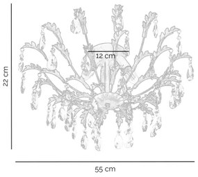 ONLI - Stropní svítidlo TERESA 3xE14/6W/230V bronzová