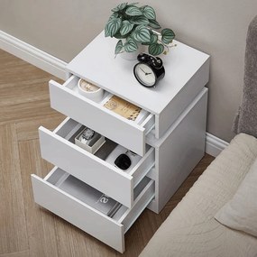 Noční stolek ANT-E1163 WT, mdf, bílá (40 x 35) cm