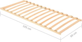 Lamelový rošt postele se 13 lamelami 90 x 200 cm 327257