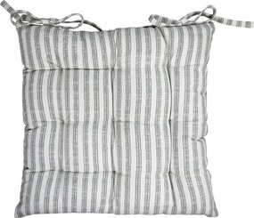 Zeleně pruhovaný podsedák s výplní Nimes Seat - 40*40 cm