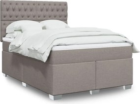 Box spring postel s matrací taupe 160x200 cm textil 3292850