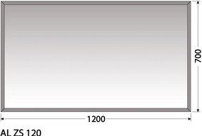 INTEDOOR zrcadlo bez osvětlení AL ZS 120