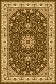 Klasický vlněný koberec Agnella Isfahan Segowia Jasny Khaki zelený Rozměr: 160x240 cm