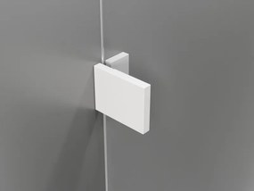 Mexen Lunar-B L, sklápěcí sprchový kout levý 90 x 70 cm, 8mm čiré sklo, bílý profil, 832L-090-070-20-00-L