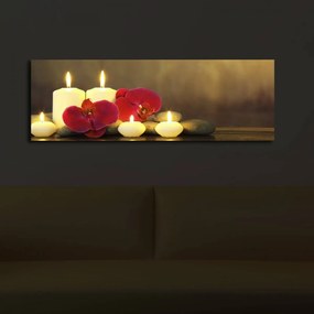 Obraz s led osvětlením Svíčky 90x30 cm