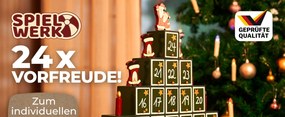 Spielwerk Dřevěný adventní kalendář – pyramida se šuplíky