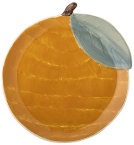 Bloomingville Keramický talíř Agnes Plate Orange Ø 16 cm, oranžová barva, keramika