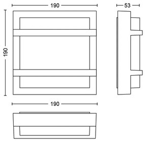 Philips 17394/93/P3 - LED Venkovní nástěnné svítidlo PETRONIA LED/12W IP44