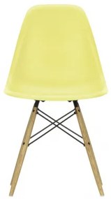 Eames Plastic Chair DSW medový jasan žlutá bílé na tvrdou podlahu Vitra