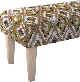 Dlouhá lavička 100x40cm barva vícebarevná látka pletený vzor, vzorované