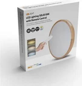 Solight WO8009 LED osvětlení s dálkovým ovladačem Solid Oak / 48W / 33