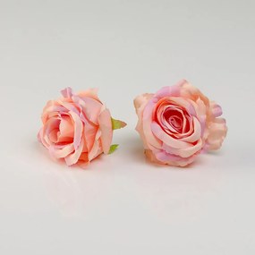 Umělá hlava květu růže MICHAELA růžová. Cena uvedena za 1 kus.