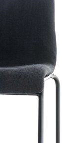 Barová židle Pelham - látkové čalounění | černá
