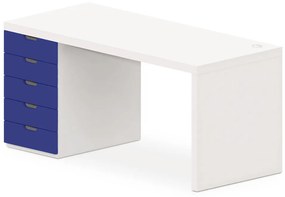 Artspect DS306-B-1607/P - Stůl se zásuvkovým kontejnerem 160x70cm - Royal Blue