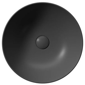 GSI, PURA keramické umyvadlo na desku, průměr 42 cm, černá matná, 885126