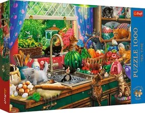 Trefl - Puzzle - Premium Plus Tea Time: Rozverná koťata / 1000 dílků /