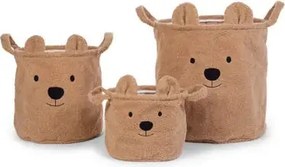 Childhome Koše na hračky Teddy Beige 3 ks