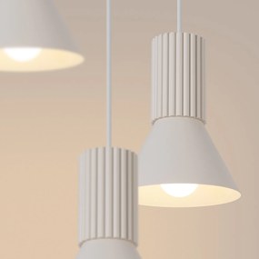 Sollux Lighting Závěsná lampa ESTRIA 3P béžová