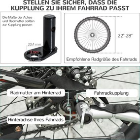 PawHut přívěs pro psy přívěs na kolo přívěs pro přepravu psů kolo bílé+černé 130x73x90cm | Aosom