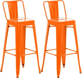 Sada 2 barových židlí Mason – oranžová