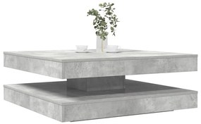 Konferenční stolek otočný o 360º betonově šedý 90x90x34,5 cm 3321354