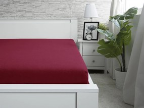 XPOSE® Jersey  prostěradlo Exclusive  - bordó 180x200 cm